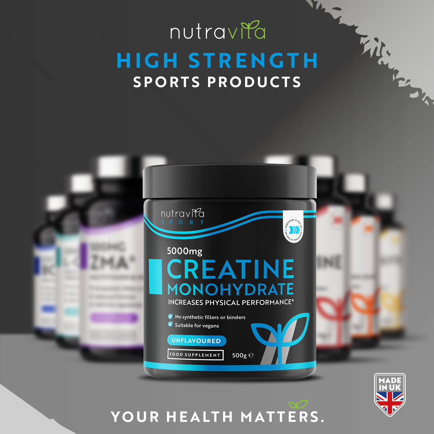 Creatine Monohydrate Powder 5000mg — Nutravita United Kingdom