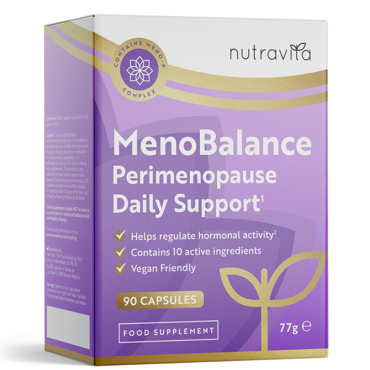 MenoBalance Perimenopause Daily Support - 90 Vegan Capsules — Nutravita ...