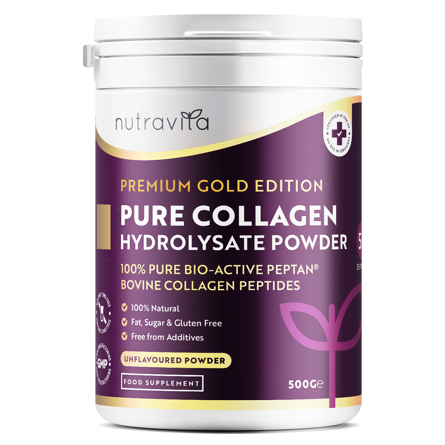 Bovine Collagen Powder 500g - Premium Gold Standard | Nutravita ...