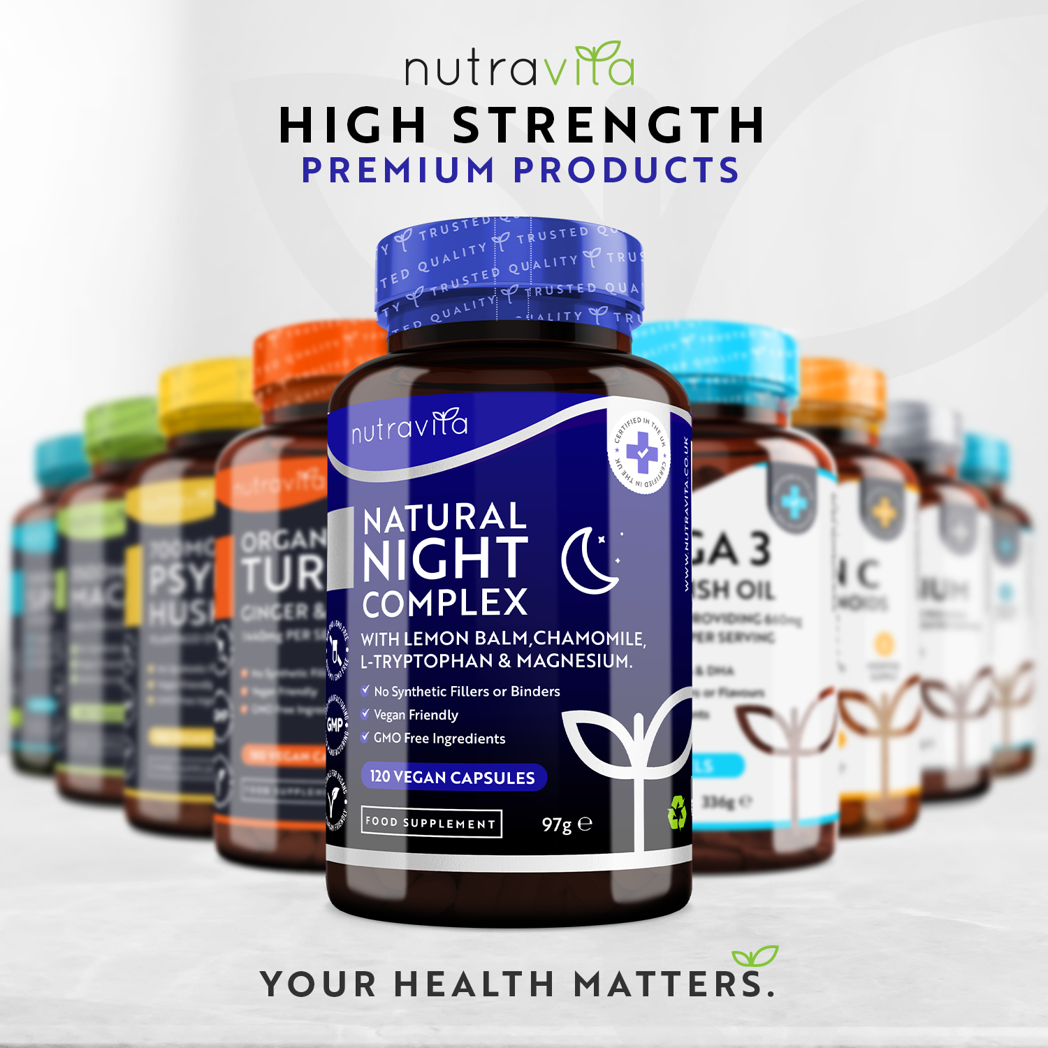 Natural Night Complex 120 Vegan Capsules — Nutravita United Kingdom