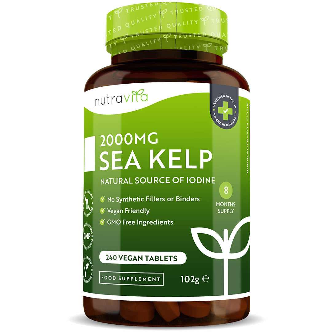 Sea Kelp 240 Vegan Tablets - Richest Natural Source of Iodine | Nutravita — Nutravita United Kingdom