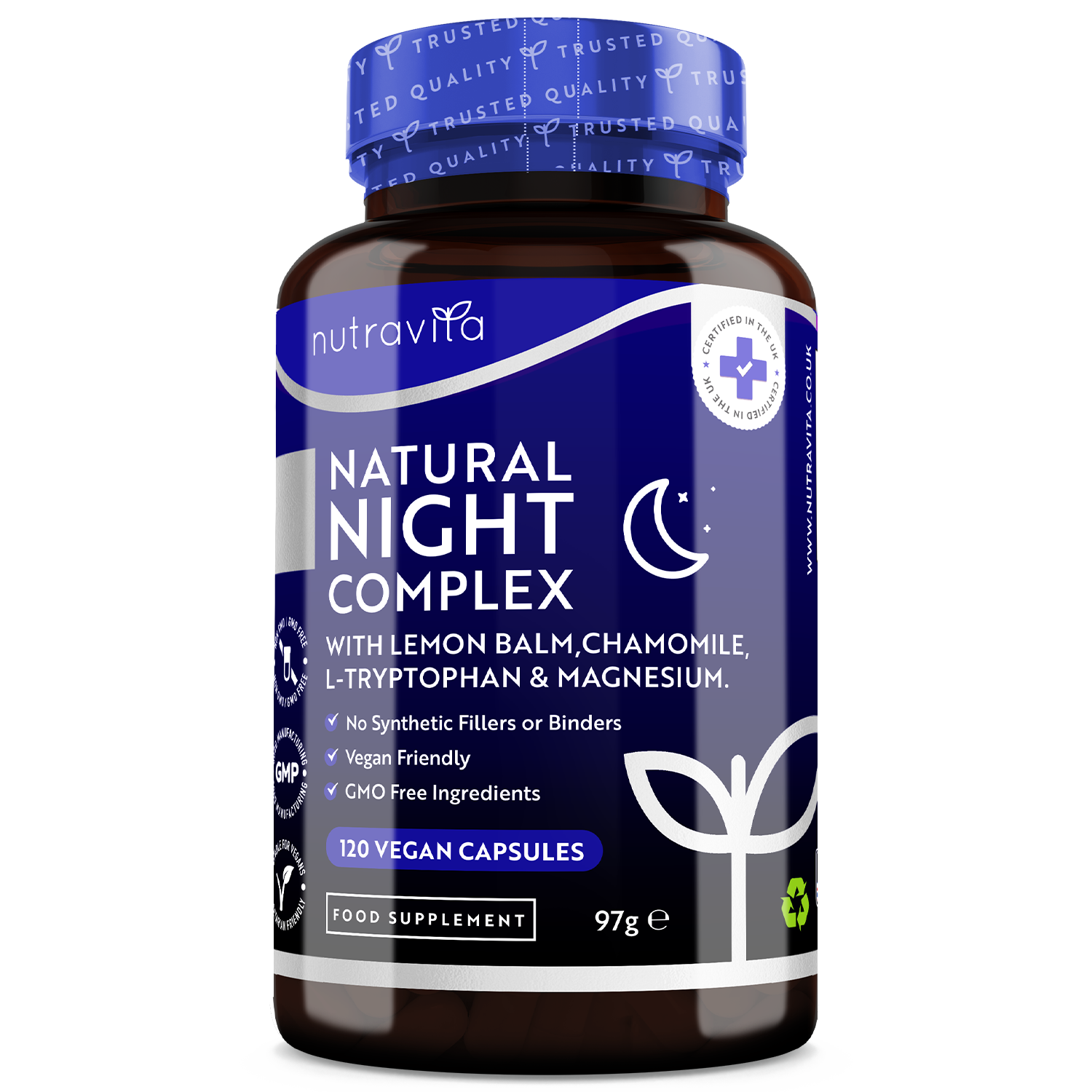 Natural Night Complex 120 Vegan Capsules — Nutravita United Kingdom